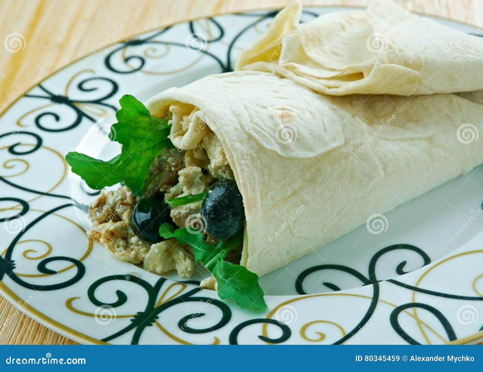 Moroccan Flatbread Wraps with Harissa Stock Image - Image of flatbread ...