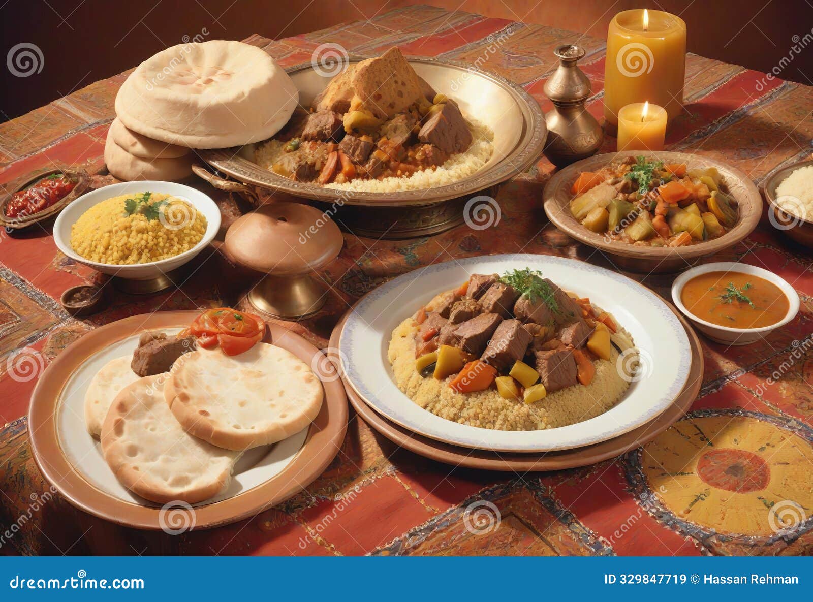 Moroccan Food. Delicious Moroccan Traditional Food, Stew Stock ...
