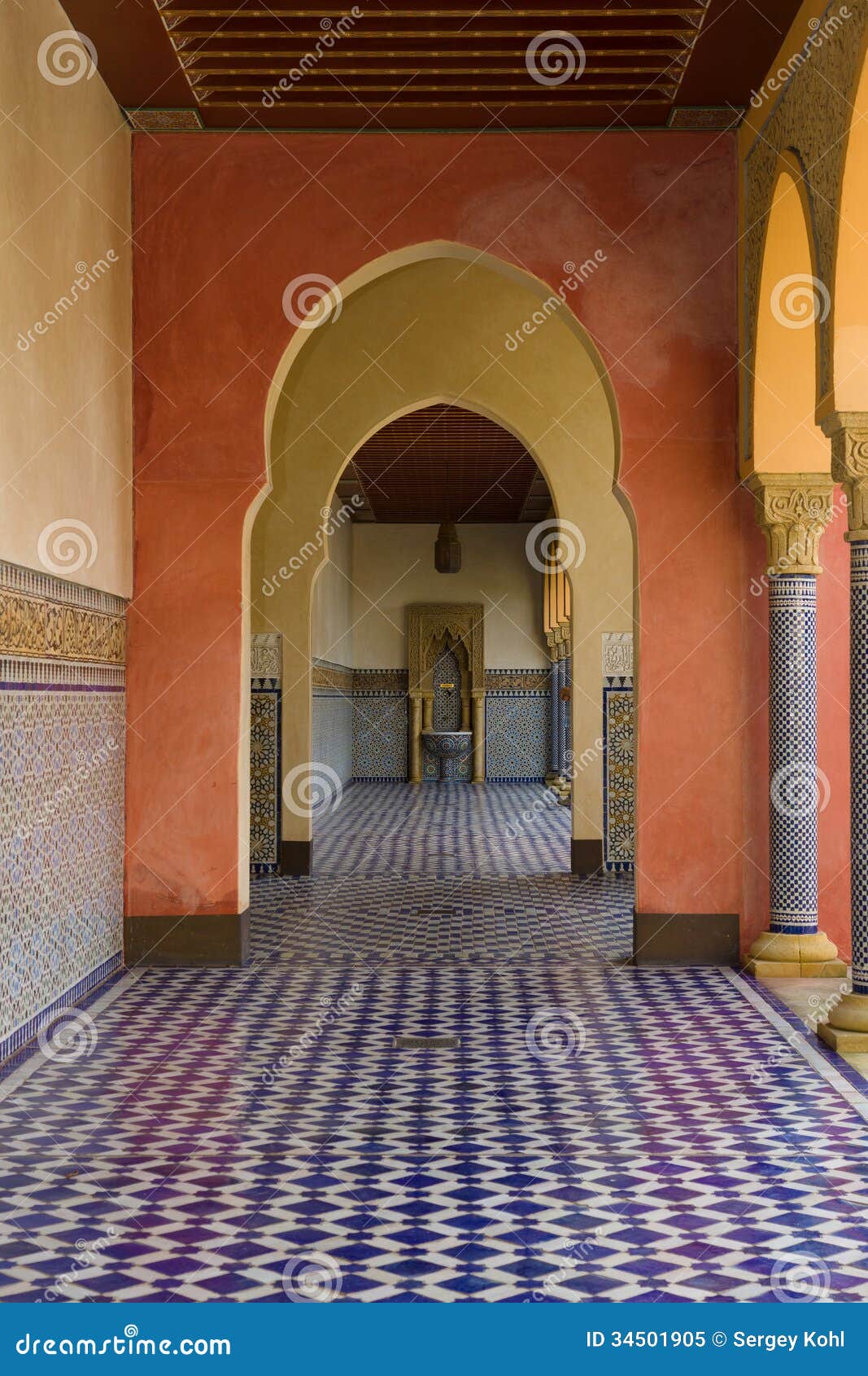 Moroccan garden. stock image. Image of style, oriental - 34501905