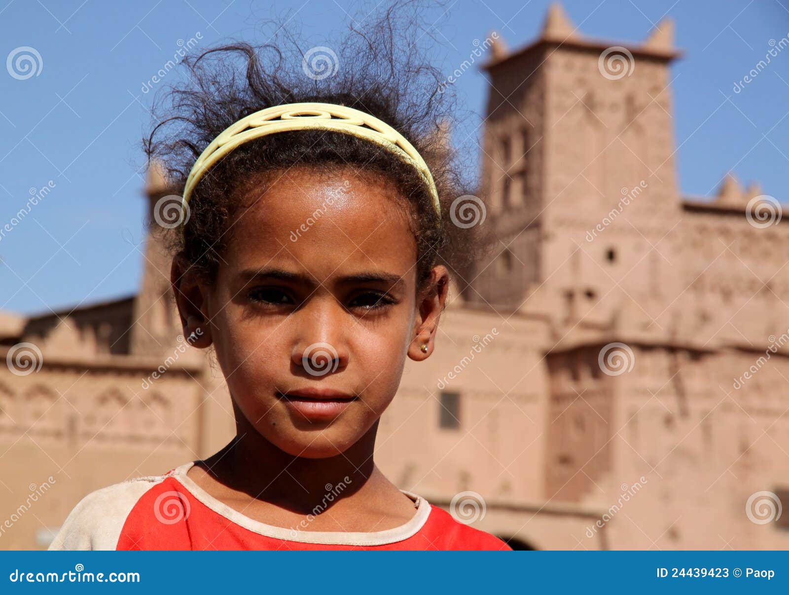 Moroccan girl editorial stock photo. Image of defensive - 24439423