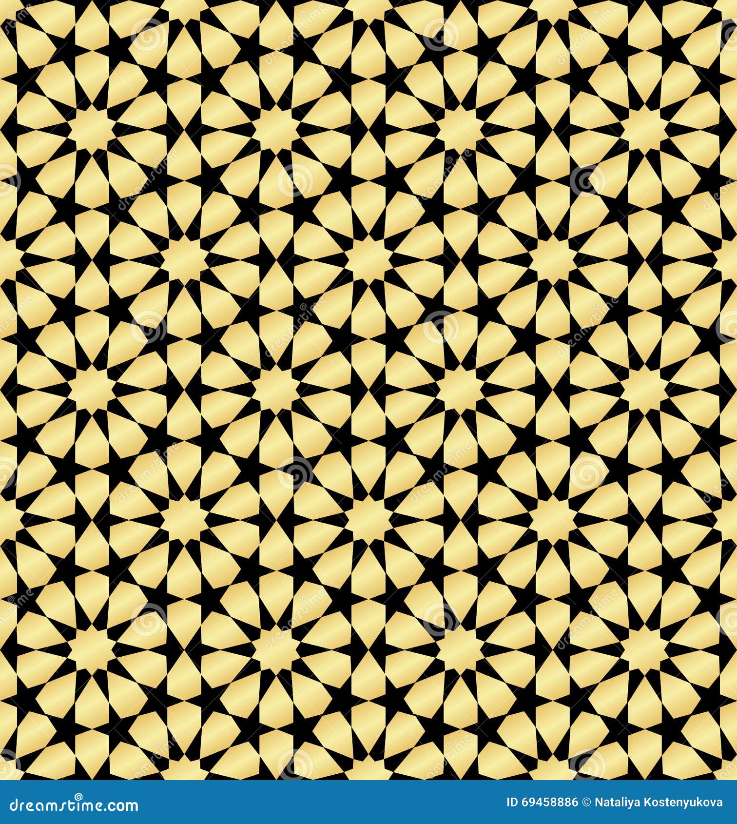 Moroccan gold seamless stock vector. Illustration of wall - 69458886