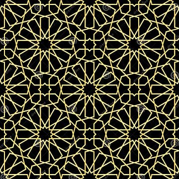 Moroccan gold seamless stock vector. Illustration of geometry - 68433472