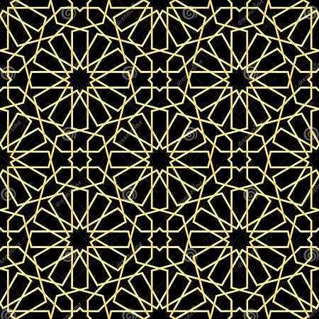 Moroccan gold seamless stock vector. Illustration of geometry - 68433472
