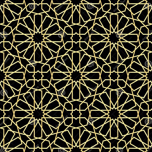Moroccan gold seamless stock vector. Illustration of geometry - 68433472