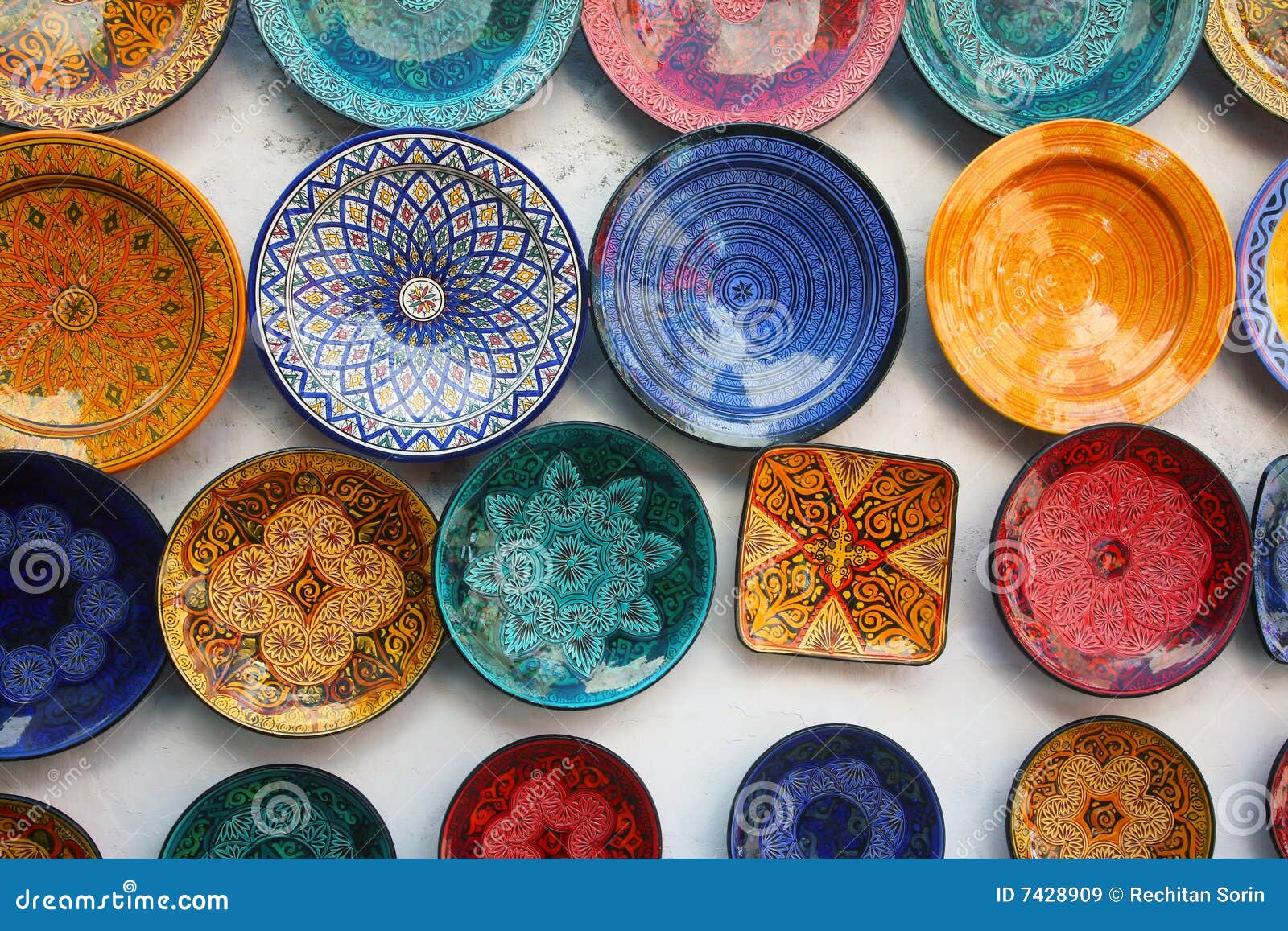 Moroccan handicraft stock image. Image of pots, commerce - 7428909