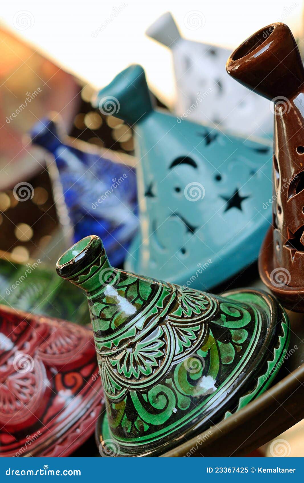 Moroccan handmade pottery stock image. Image of marrakech - 23367425