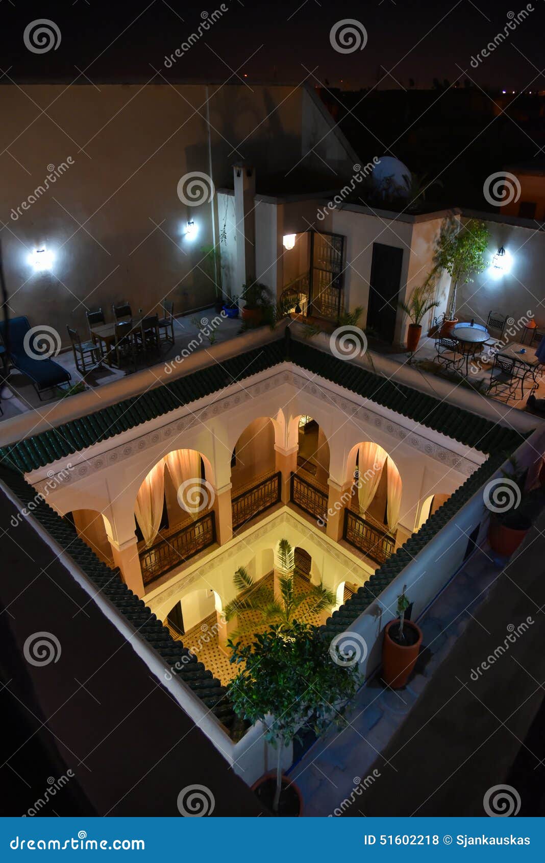 Moroccan house night view stock photo. Image of african - 51602218