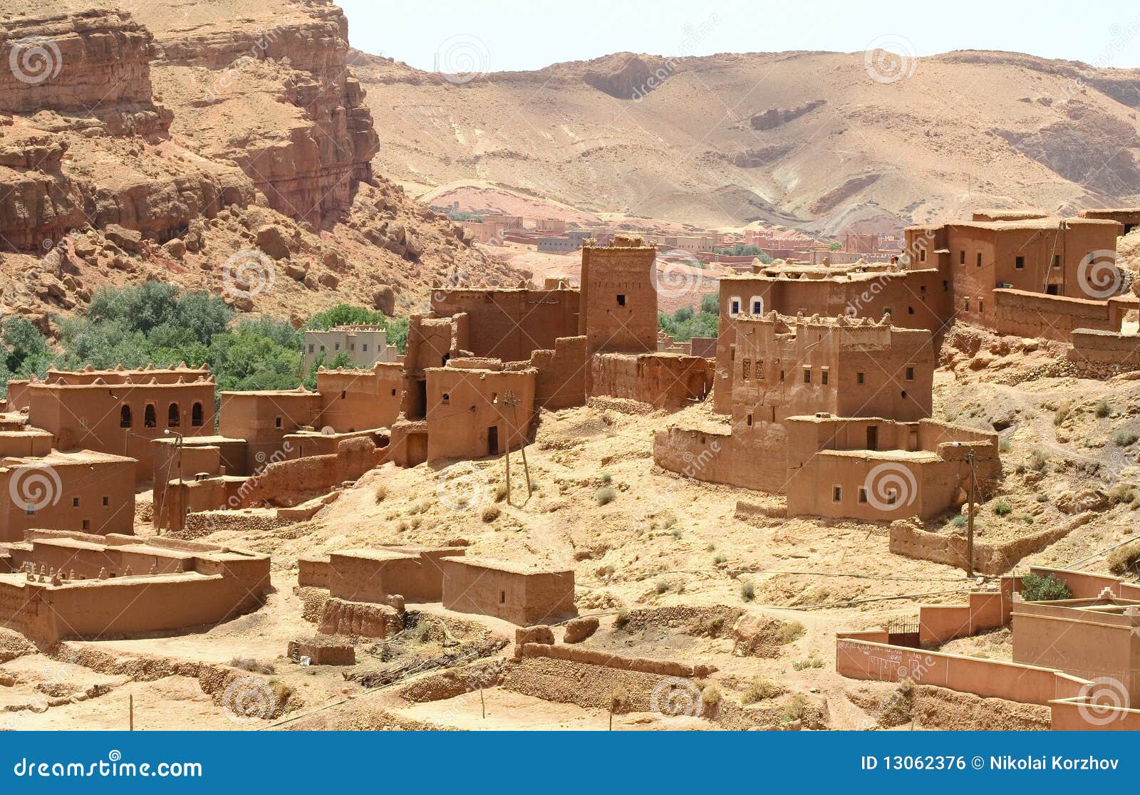 Moroccan landscape stock photo. Image of roofs, attraction - 13062376