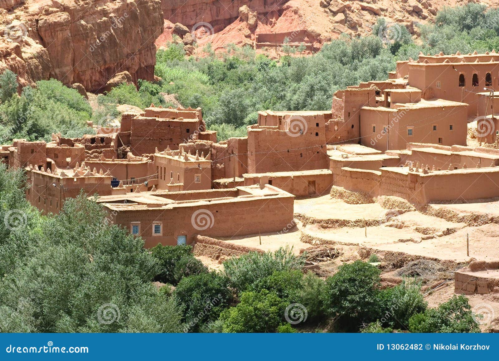 Moroccan landscape stock photo. Image of landscape, houses - 13062482
