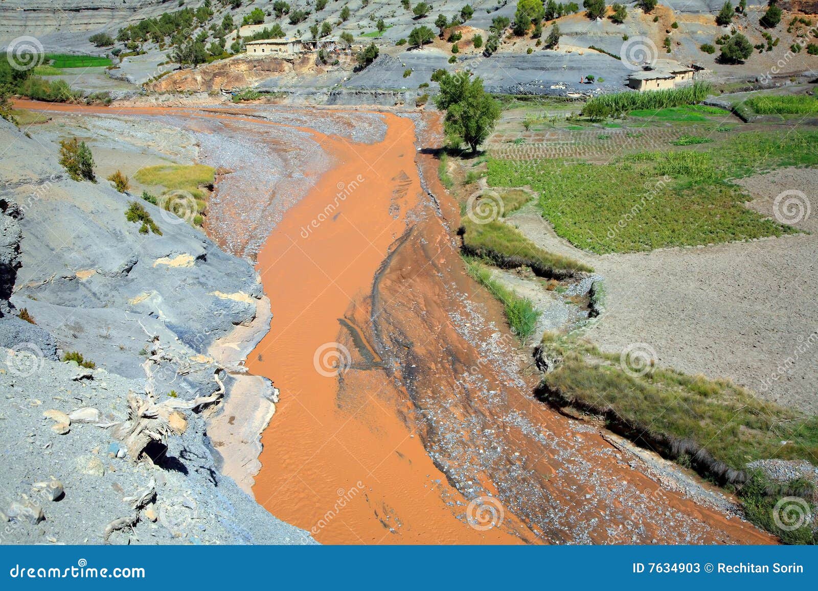 Moroccan landscape stock image. Image of scene, agriculture - 7634903