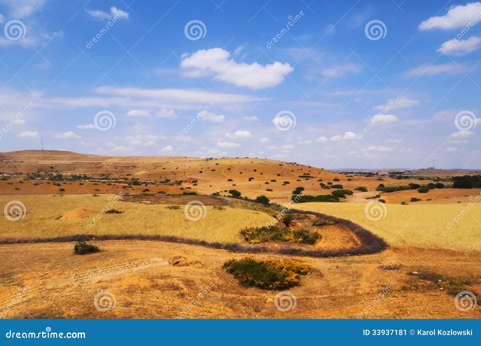 Moroccan Landscape stock image. Image of orange, hill - 33937181