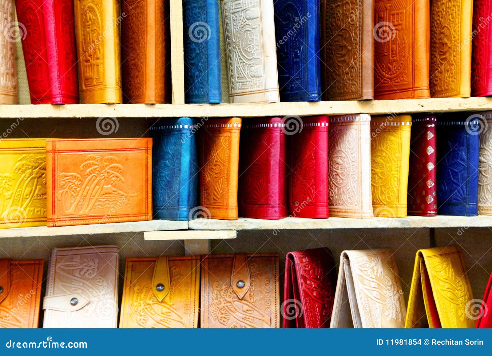 Moroccan leather wallets stock photo. Image of manufacturing - 11981854