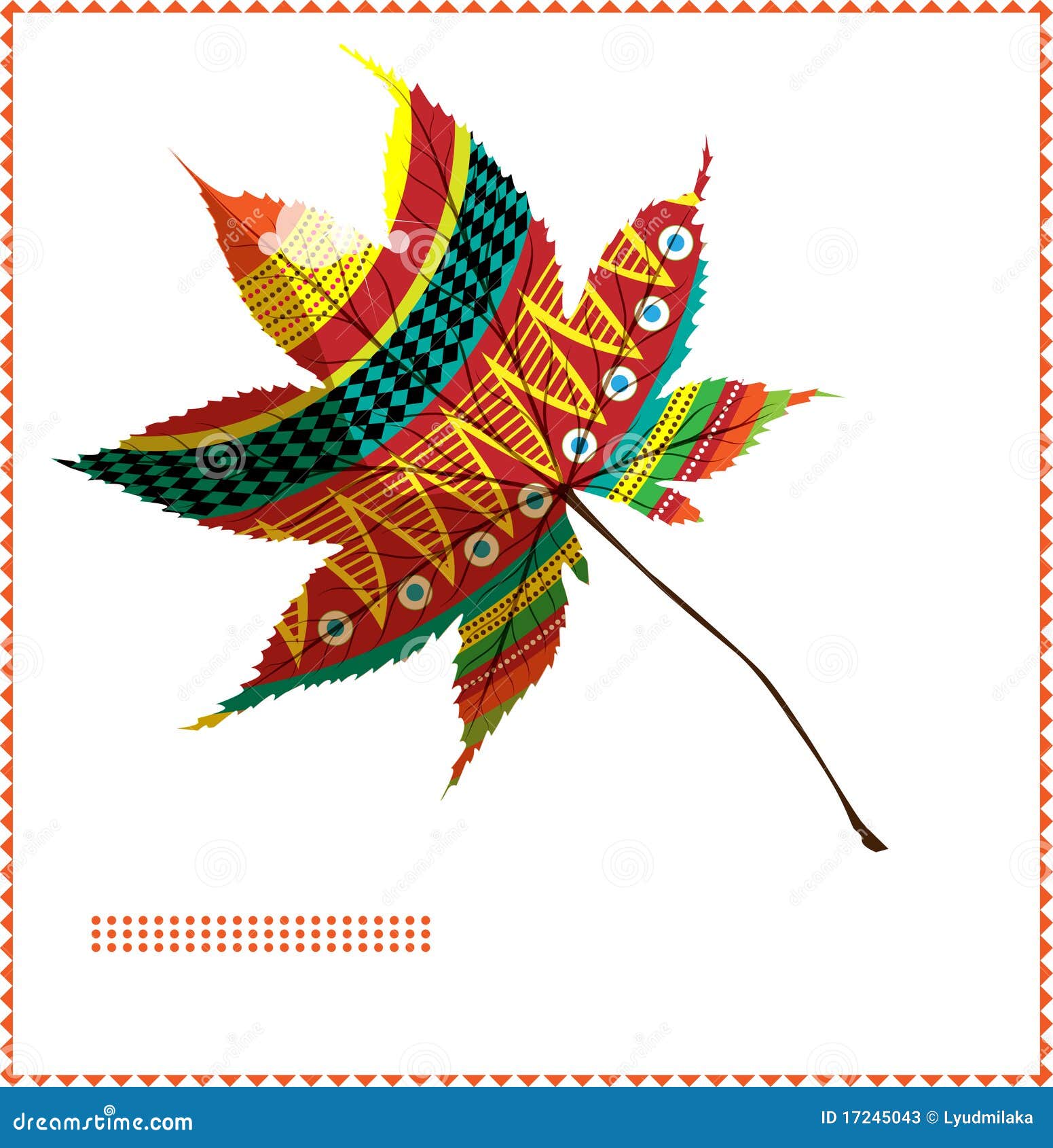 Moroccan maple leaf a stock vector. Illustration of festive - 17245043