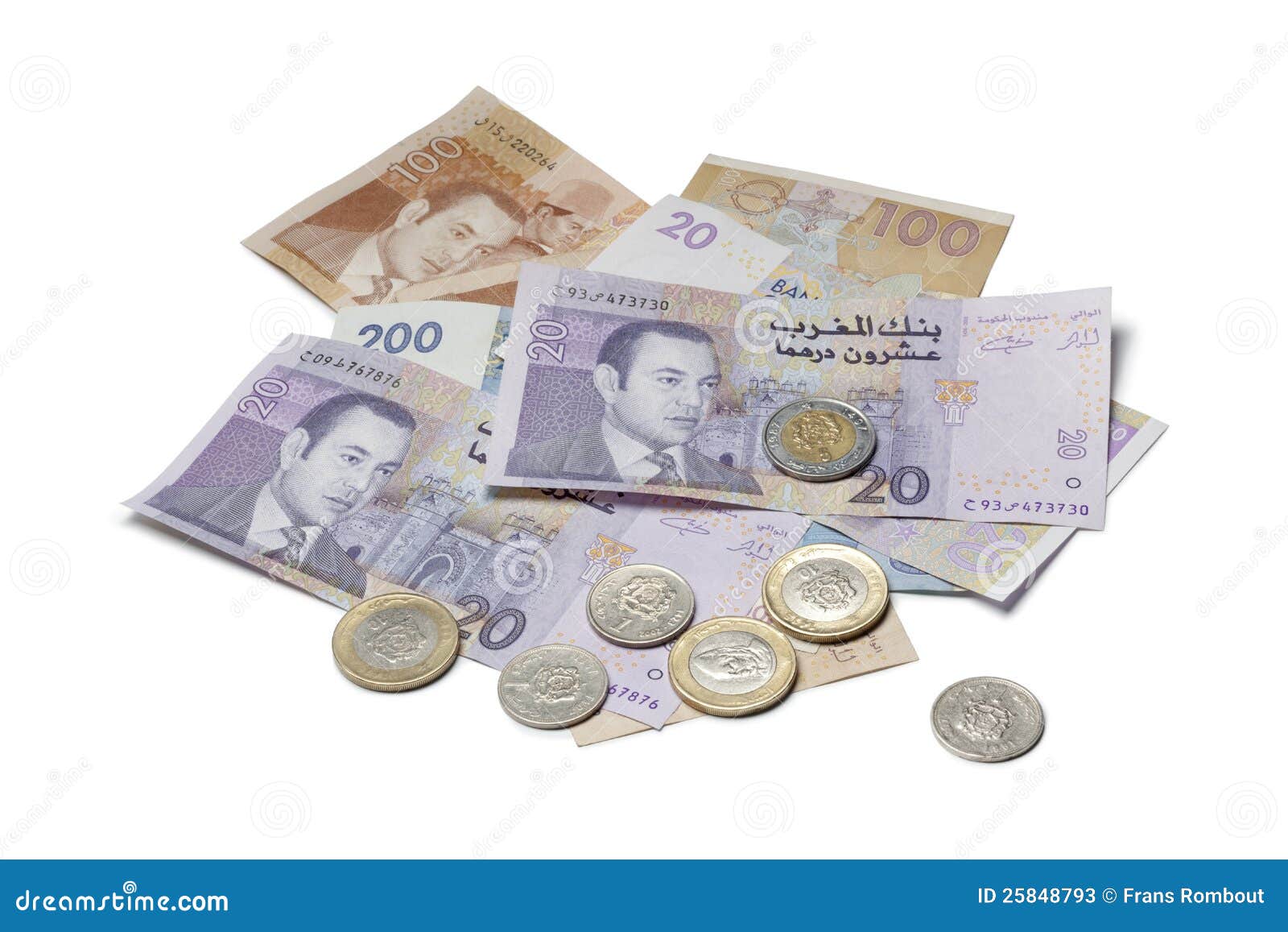 Moroccan money stock image. Image of coins, cash, currency - 25848793