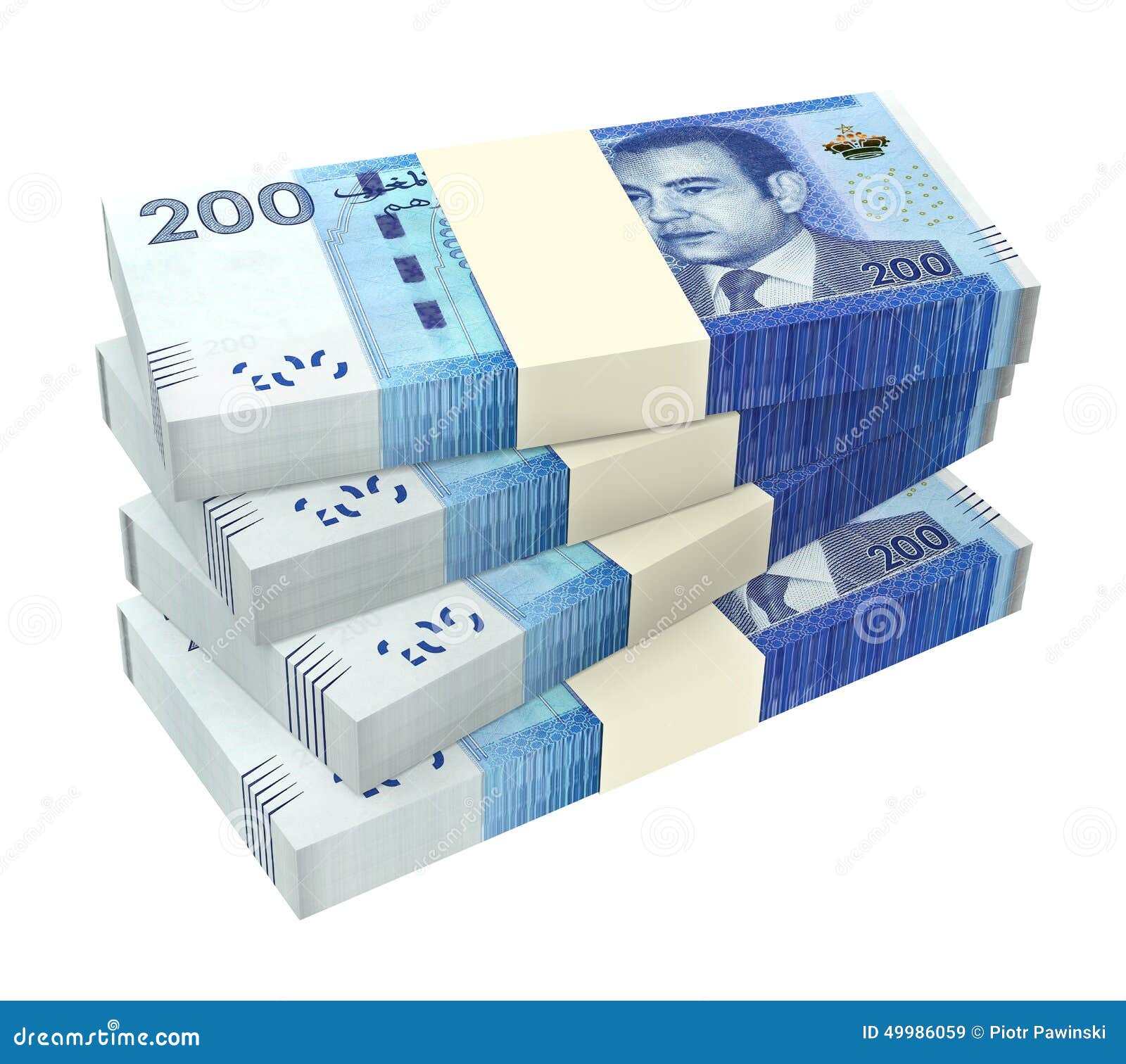 Moroccan Money Isolated on White Background. Stock Illustration ...