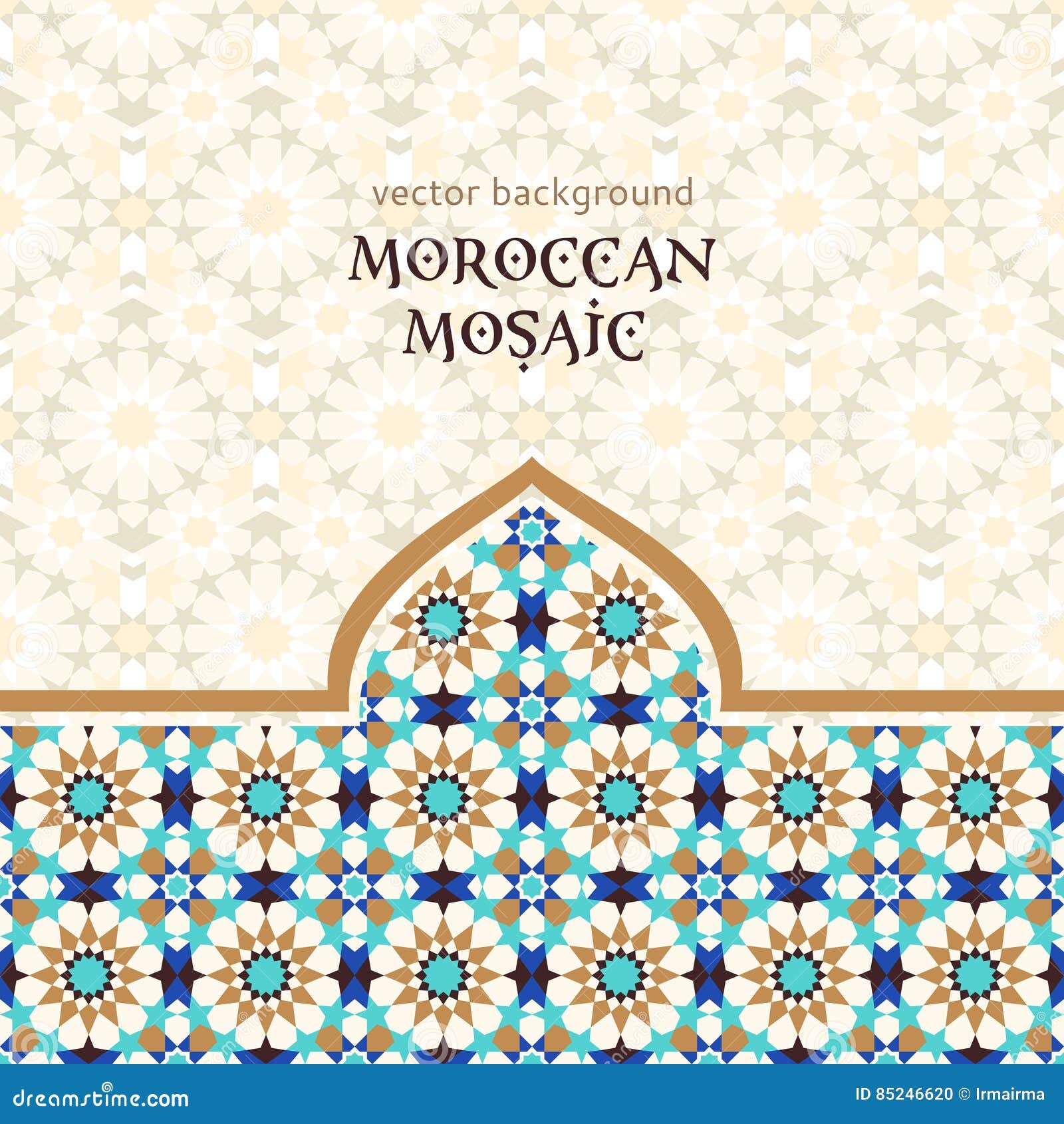 Moroccan Mosaic Wallpaper. Repeating Vector Border, Pattern, Background ...