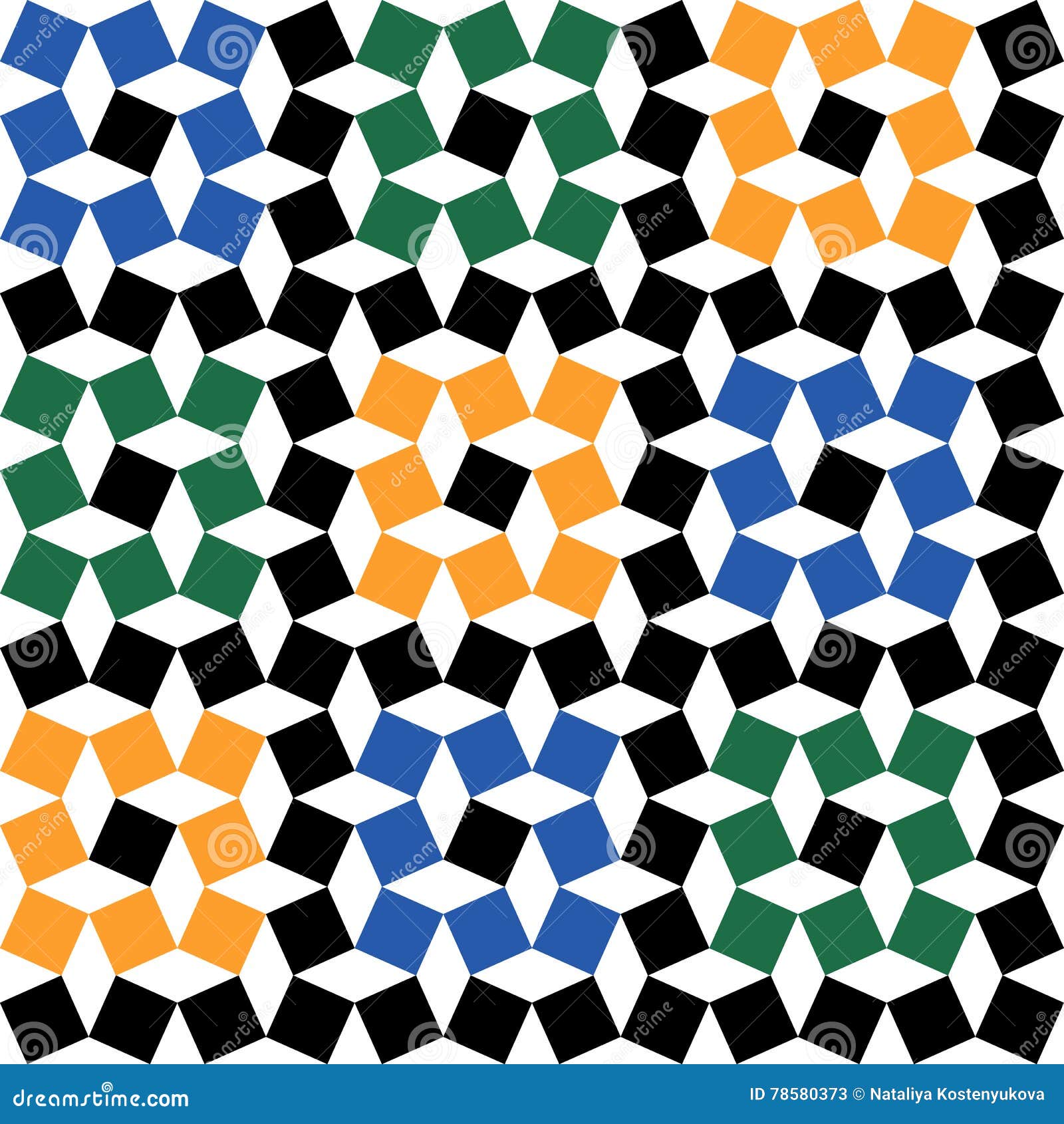 Moroccan mosaic seamless stock vector. Illustration of geometric - 78580373