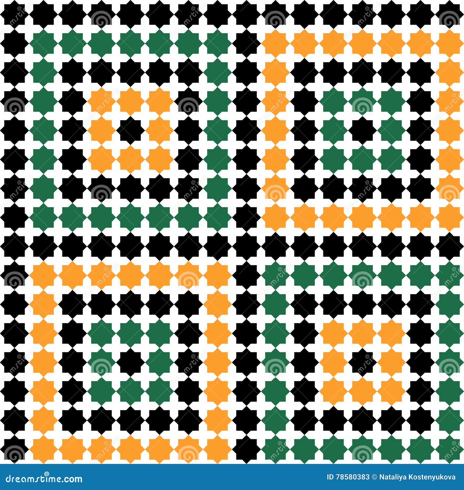 Moroccan mosaic seamless stock vector. Illustration of white - 78580383