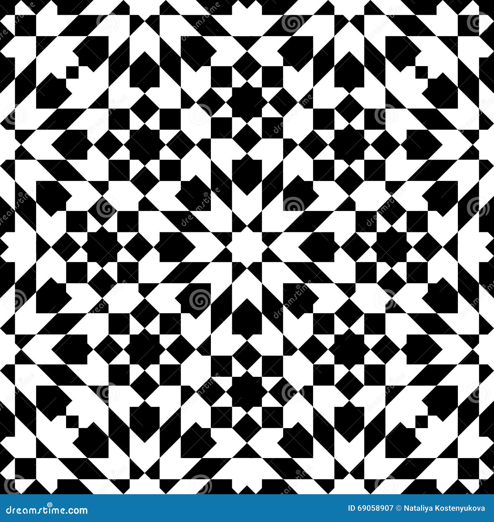 Moroccan Mosaic Wallpaper. Repeating Vector Border, Pattern, Background ...