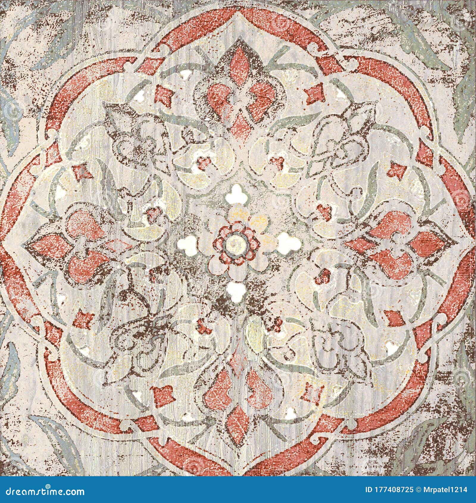 Moroccan Pattern Mosaic Ceramic Decoration Tile Stock Image - Image of ...