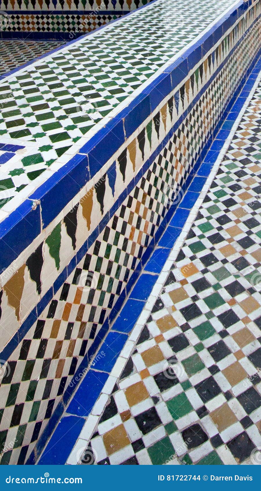Moroccan Mosaic Tiled Steps Stock Photo - Image of north, home: 81722744