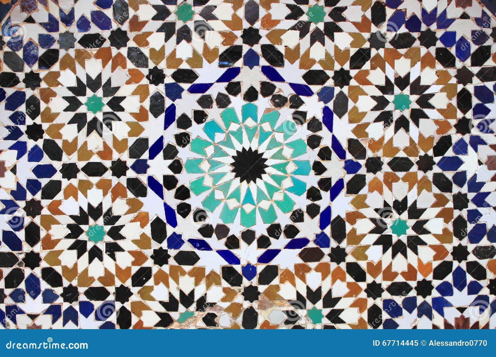 Moroccan mosaic stock image. Image of closeup, decorative - 67714445