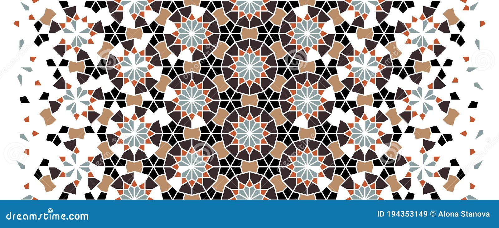 Moroccan Mosaic Wallpaper,repeating Vector Border, Pattern, Background ...