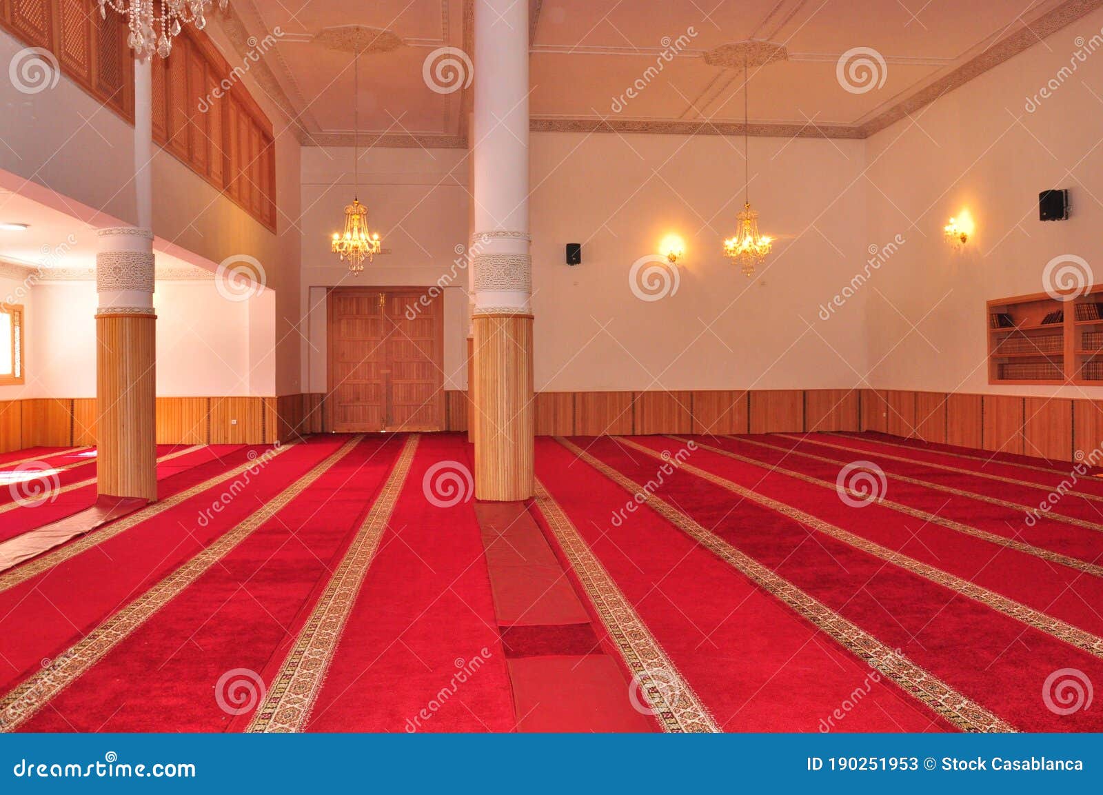 A Moroccan Mosque from the Inside Stock Image - Image of landmark ...