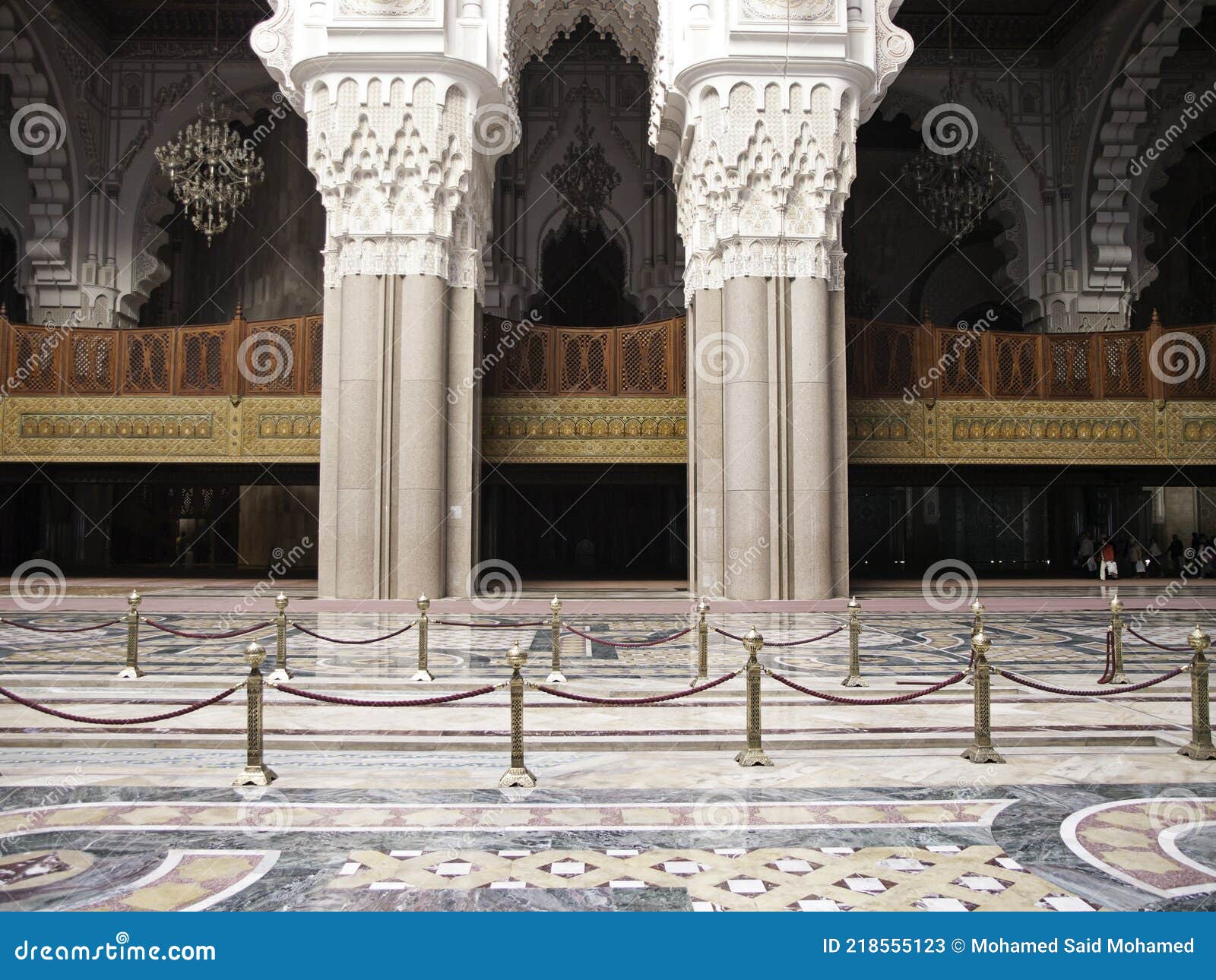 Moroccan mosque interior stock image. Image of beautiful - 218555123