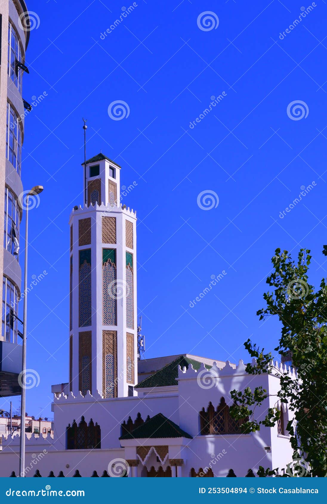 Moroccan Mosque in Tangiers. Moroccan Style Mosque. Stock Photo - Image ...
