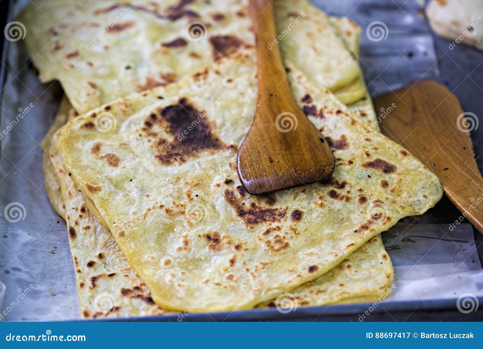 Moroccan Msemen Freshly Fried Stock Image - Image of eaten, mini: 88697417