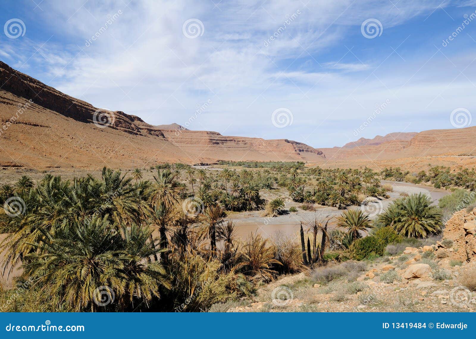 Moroccan Oasis stock photo. Image of africa, view, morocco - 13419484