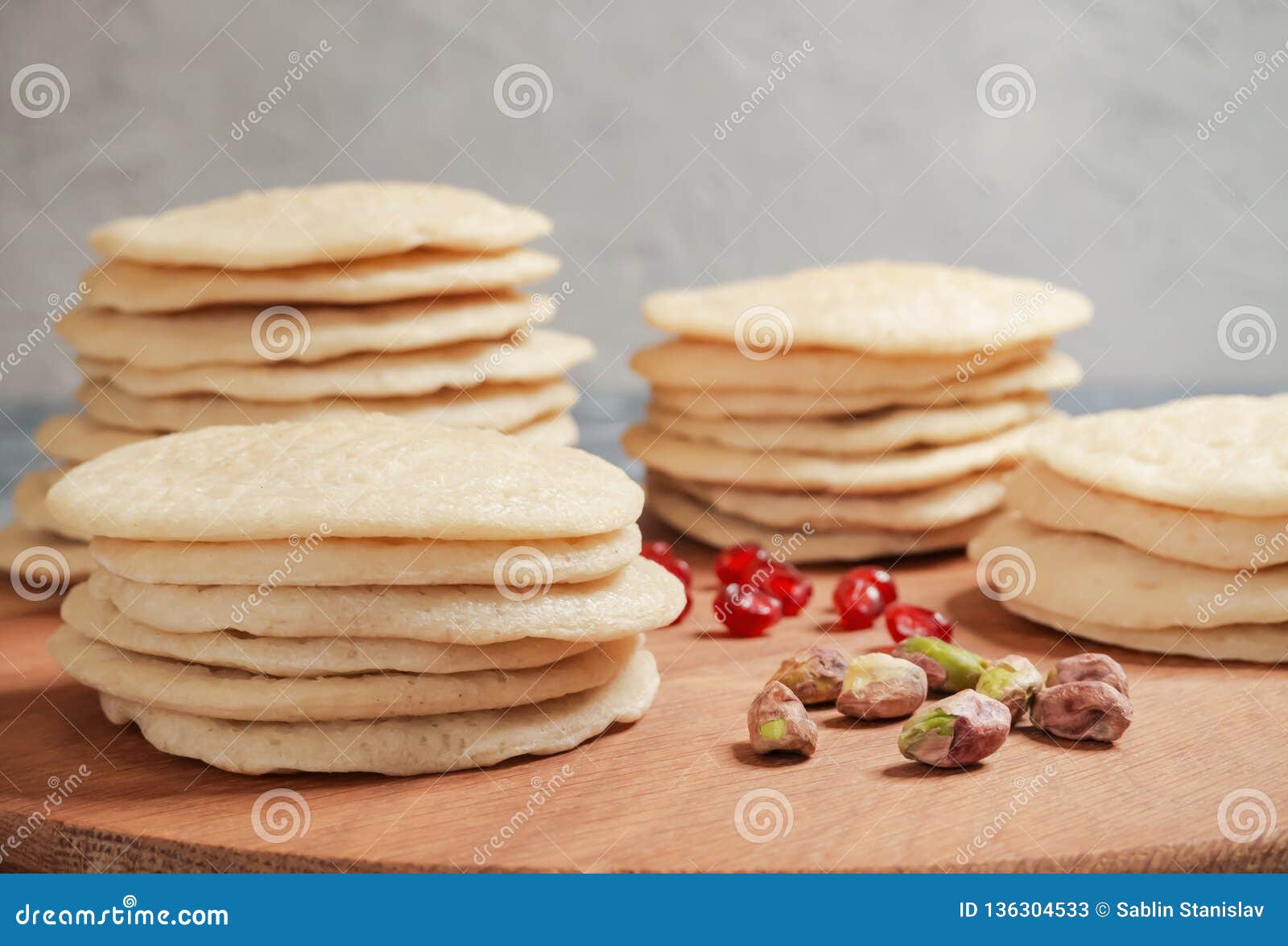 Moroccan Pancakes. Round Pancakes Made of Wheat . Stock Image - Image ...