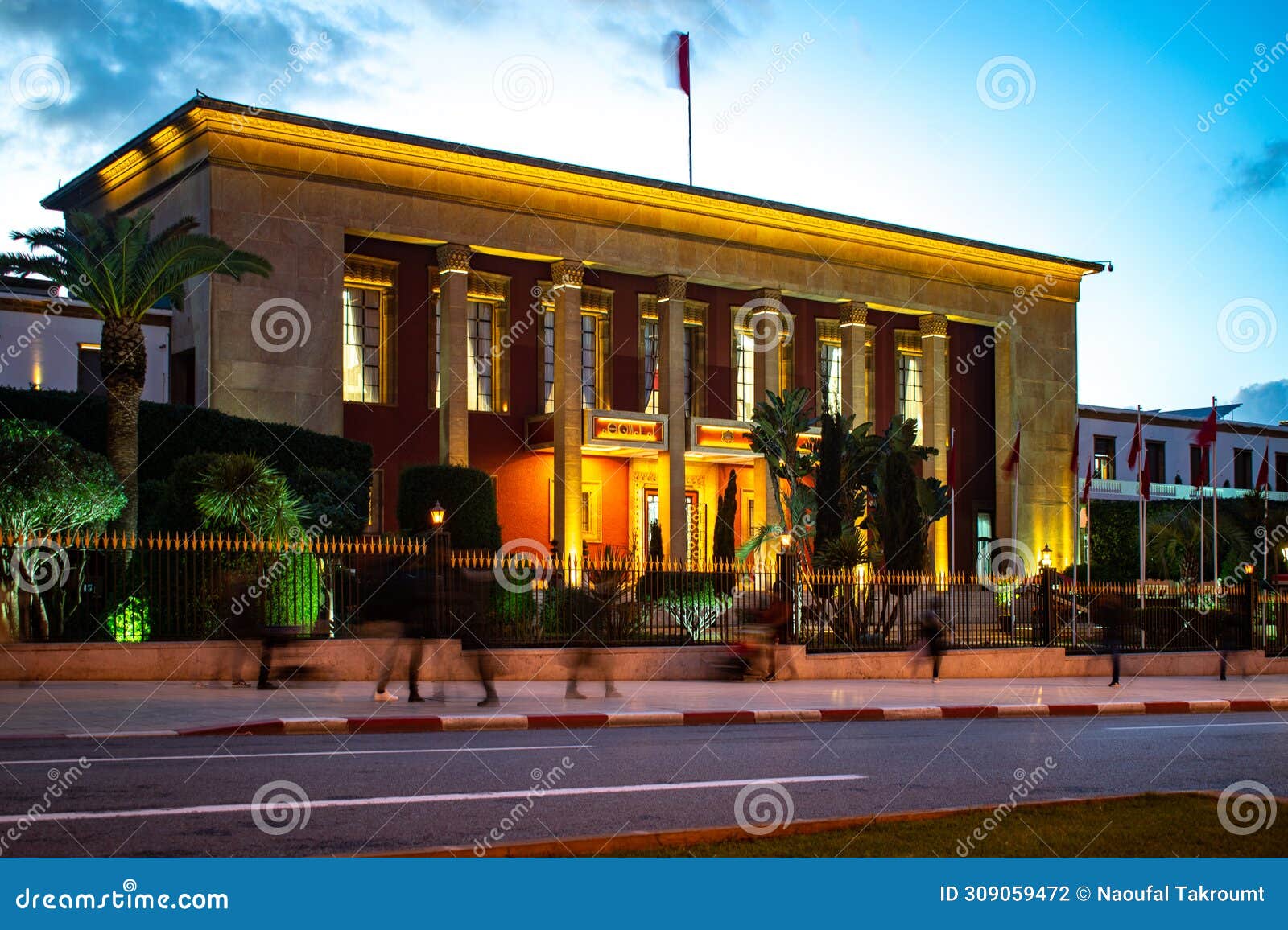 Moroccan Parliament stock photo. Image of minister, downtown - 309059472