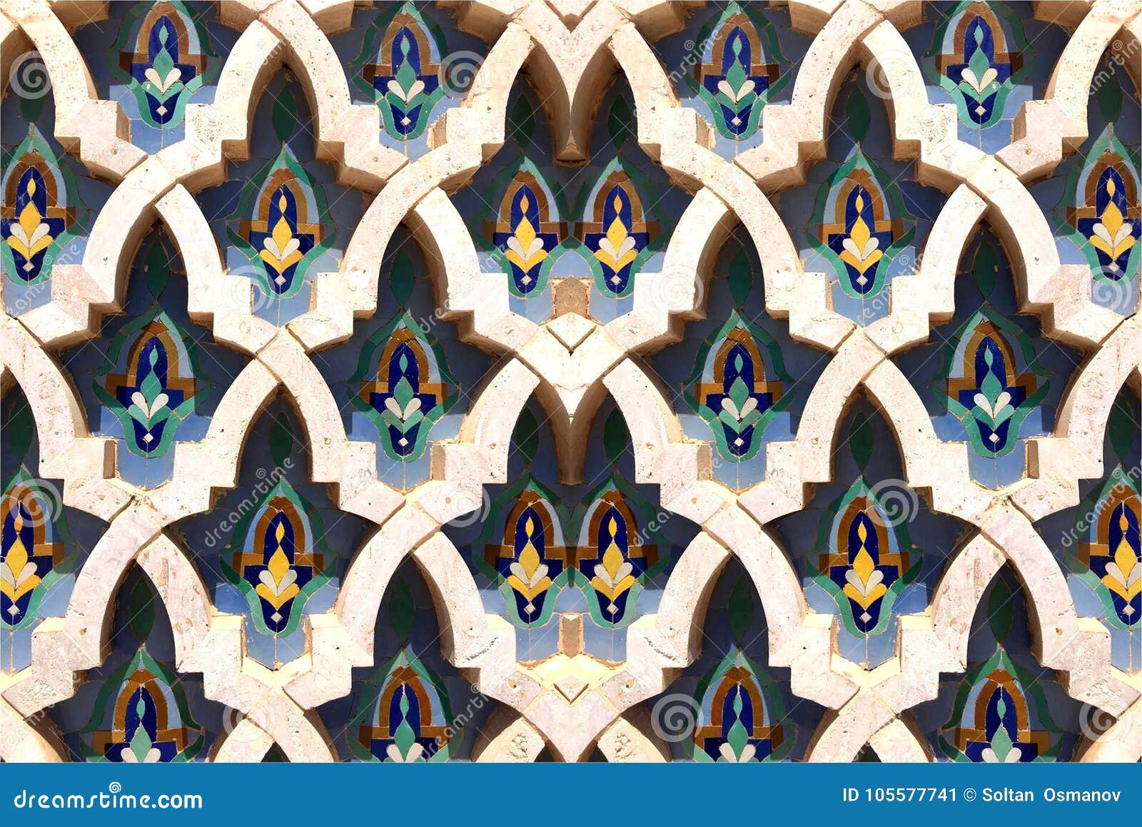 Moroccan Patterns on the Stone. Stone Flower Stock Image - Image of ...