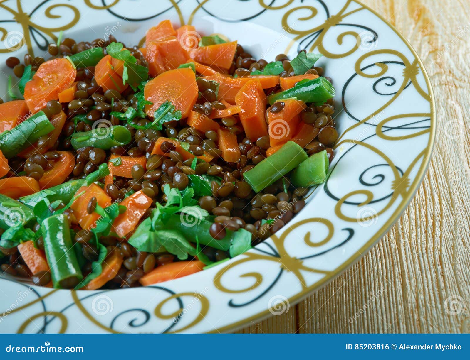 Moroccan Puy lentil salad stock photo. Image of morocco - 85203816