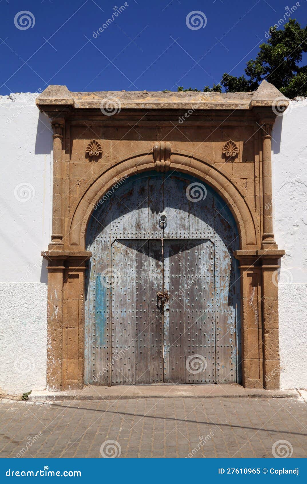 Berber Blue Moroccan Riad Door And Frame Stock Image | CartoonDealer ...