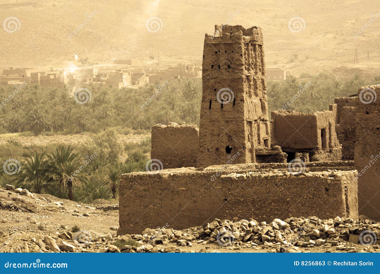 Moroccan scenery stock image. Image of settlement, travel - 8256863