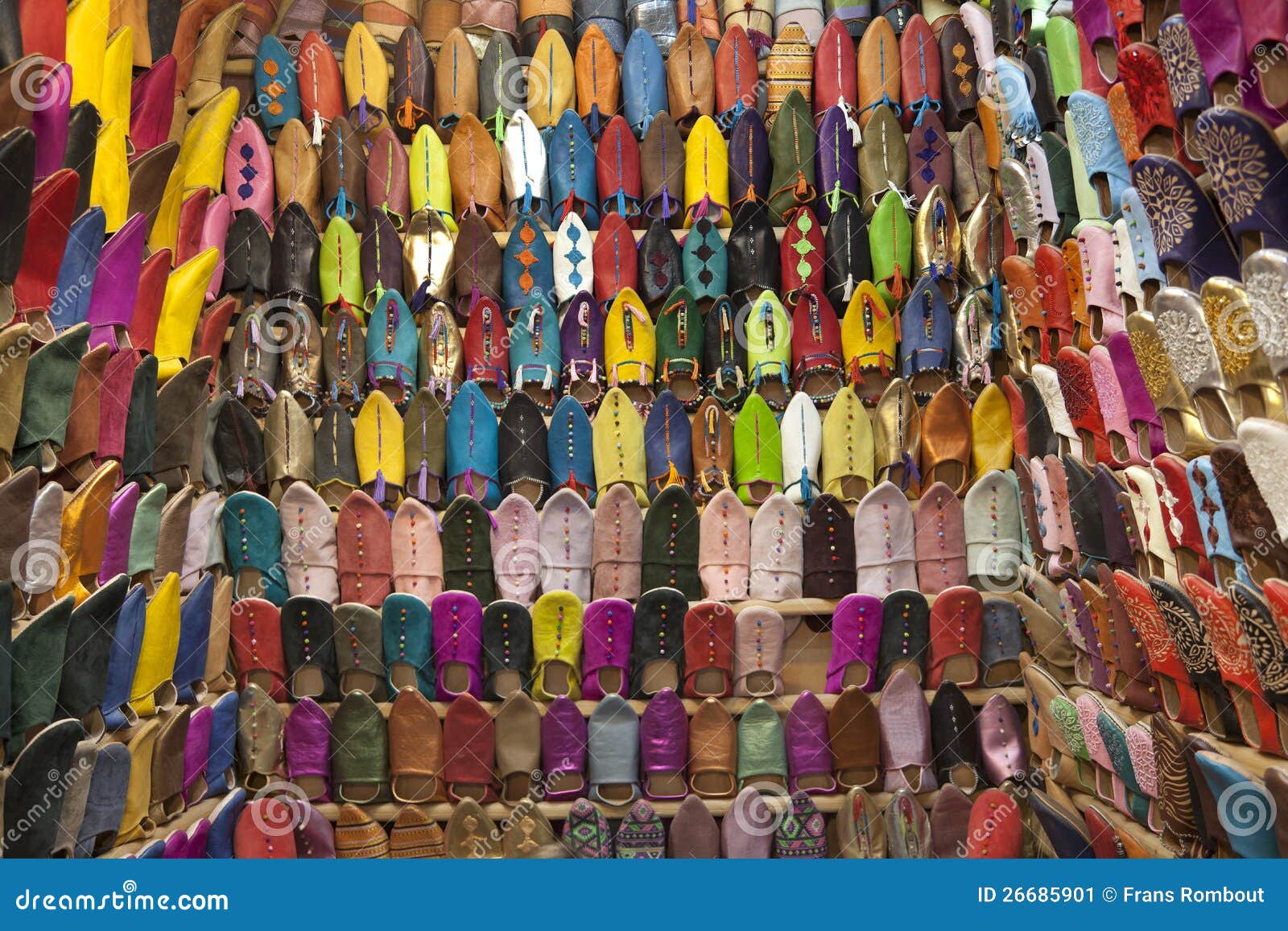 Moroccan slippers for sale stock image. Image of marrakesh - 26685901