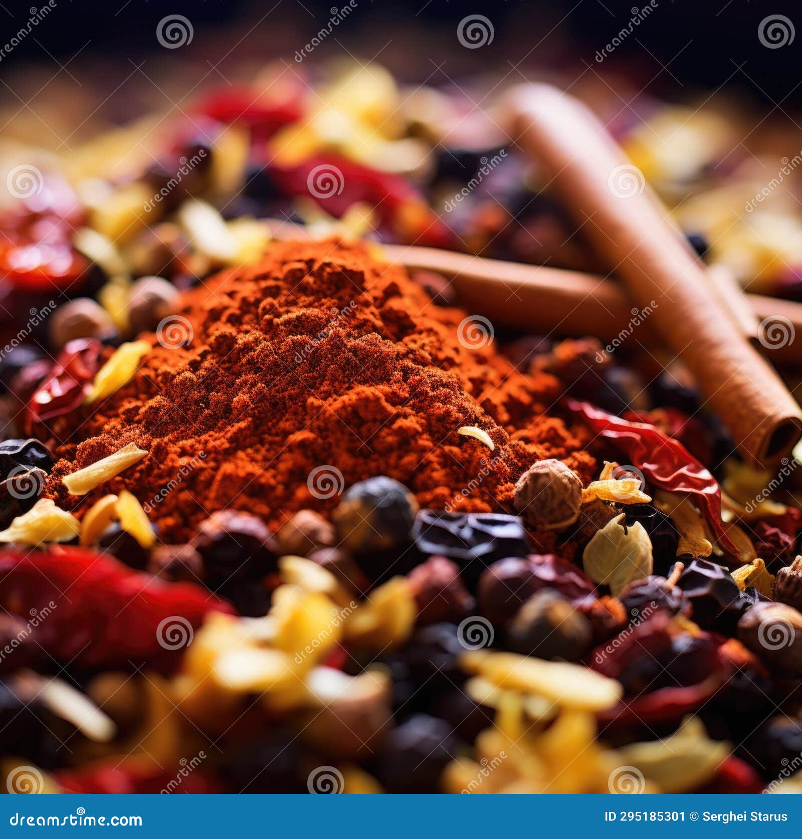 Moroccan Spices and Herbs are Mixed Together in a Bowl, AI Stock Image ...