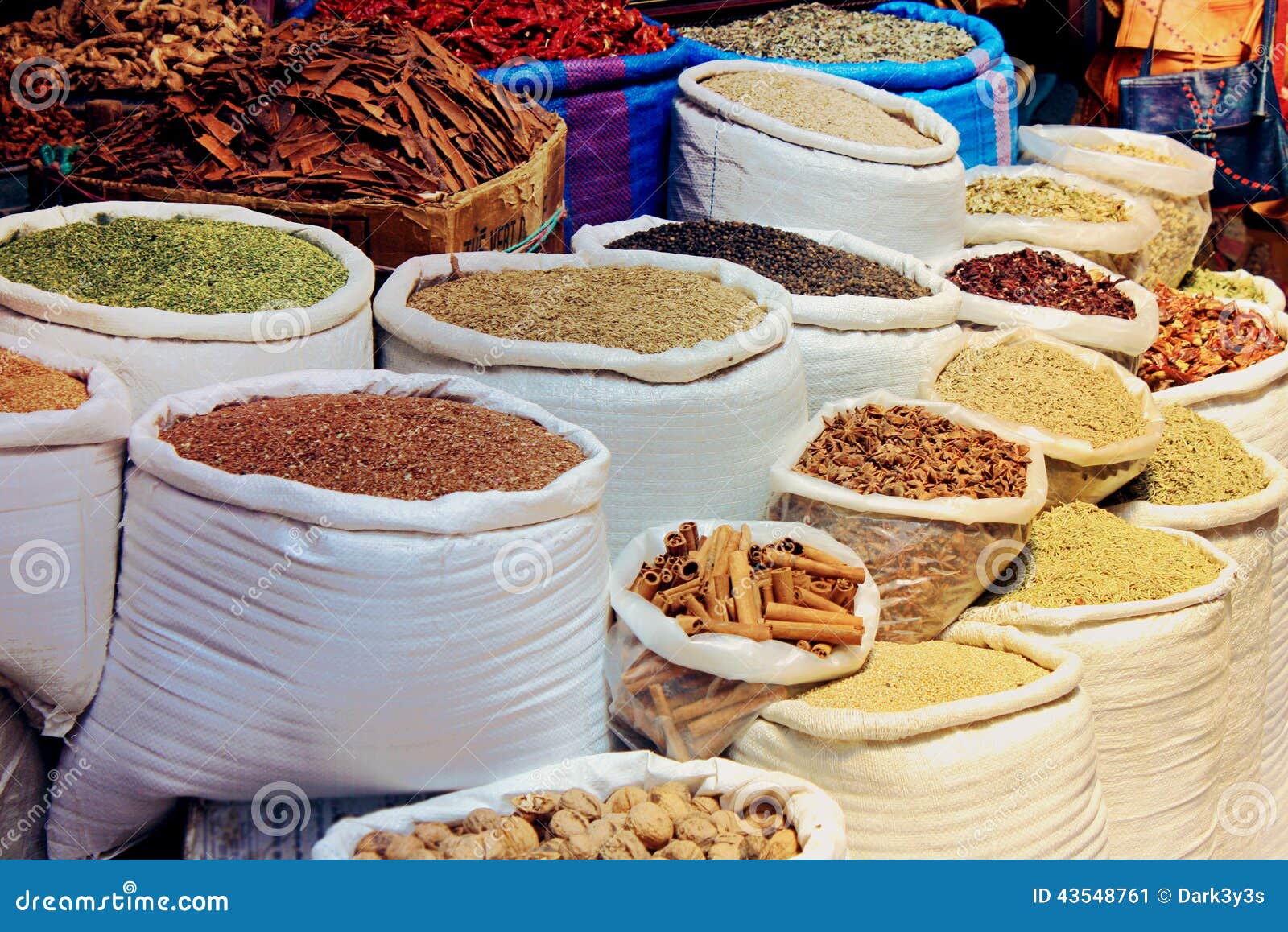 Moroccan street spices stock image. Image of spices, aroma - 43548761