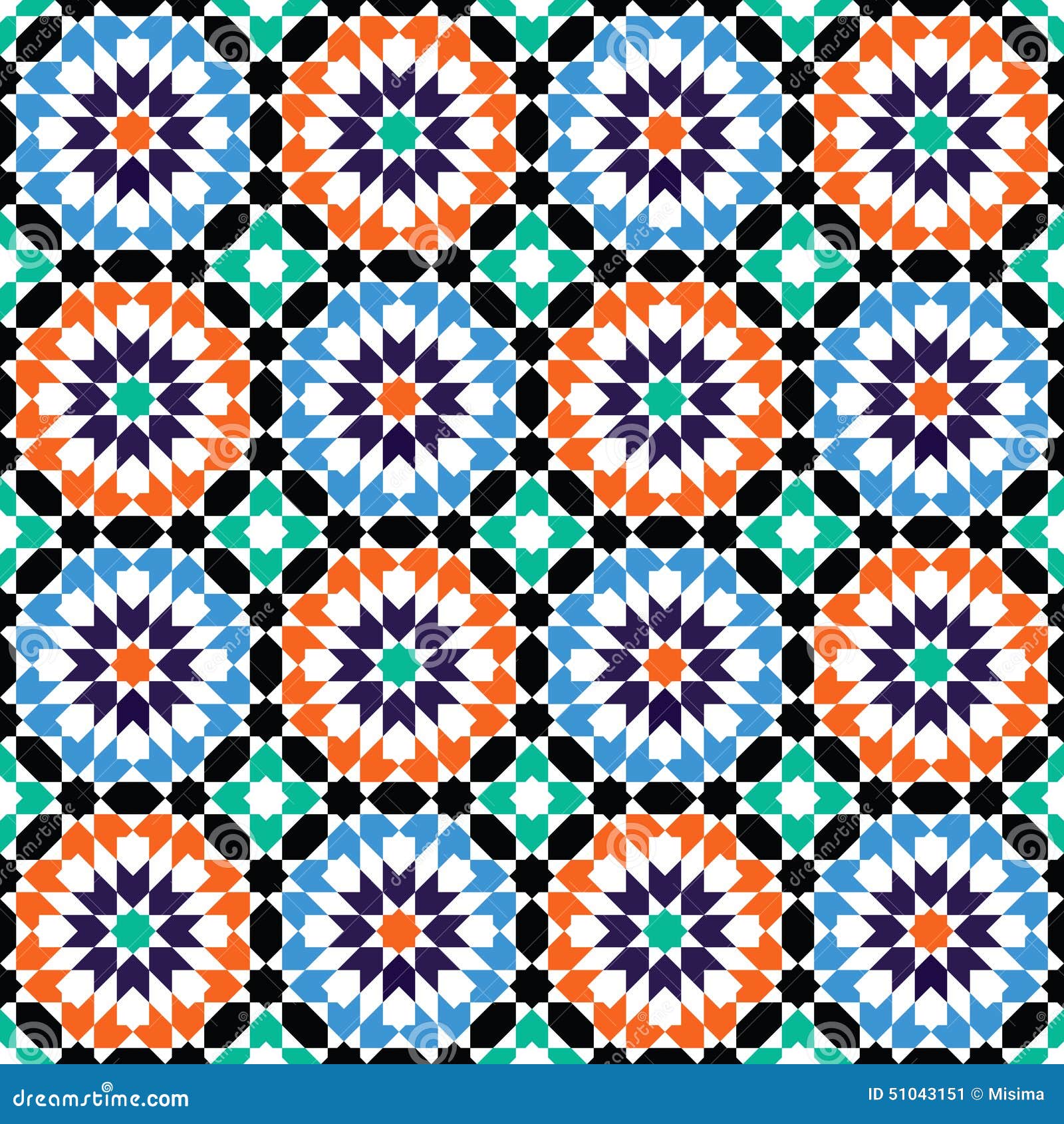 Moroccan Style Mosaic Pattern Stock Vector - Illustration of design ...