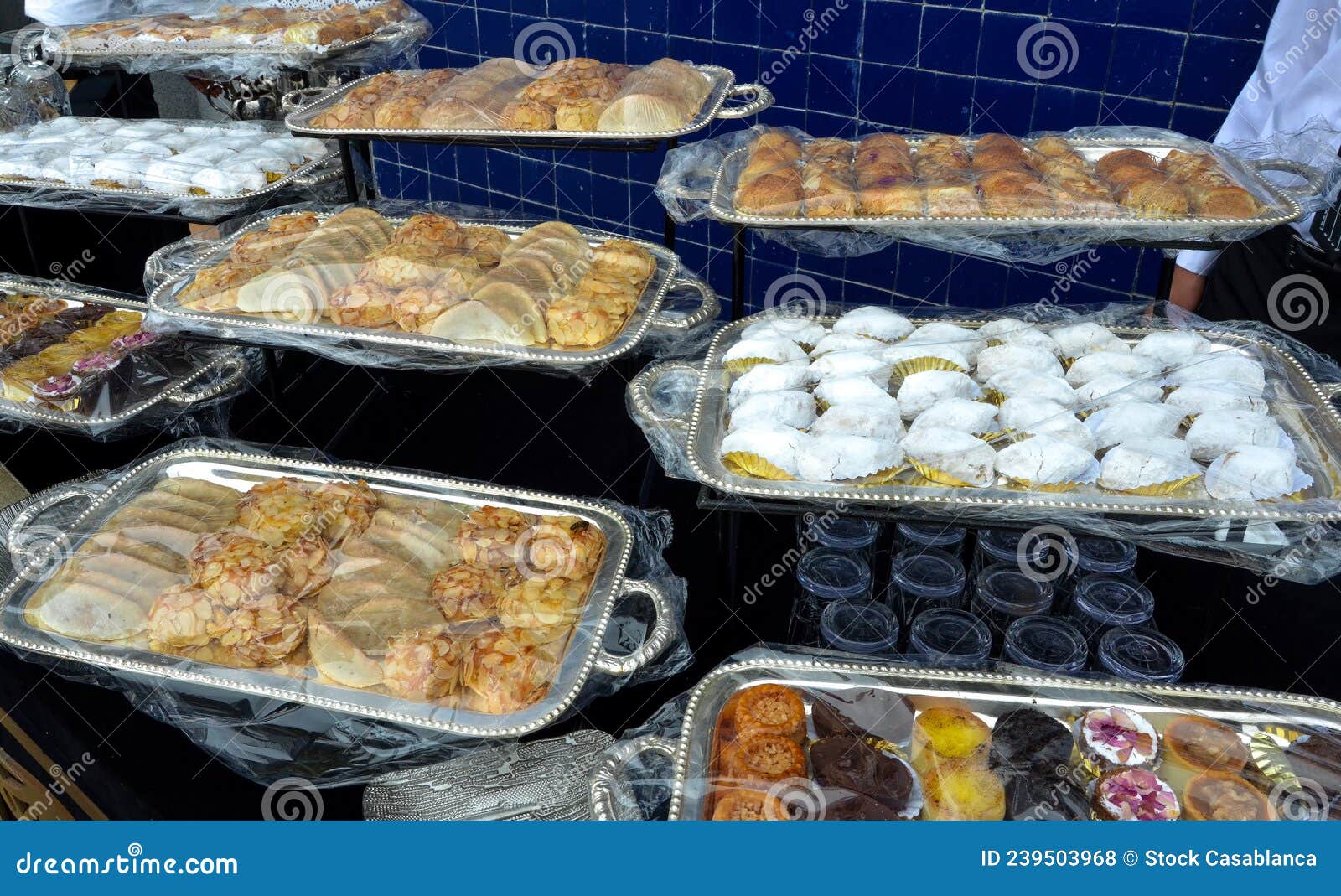 Moroccan Sweets for All Weddings. Arabic Traditional Biscuit. Stock ...