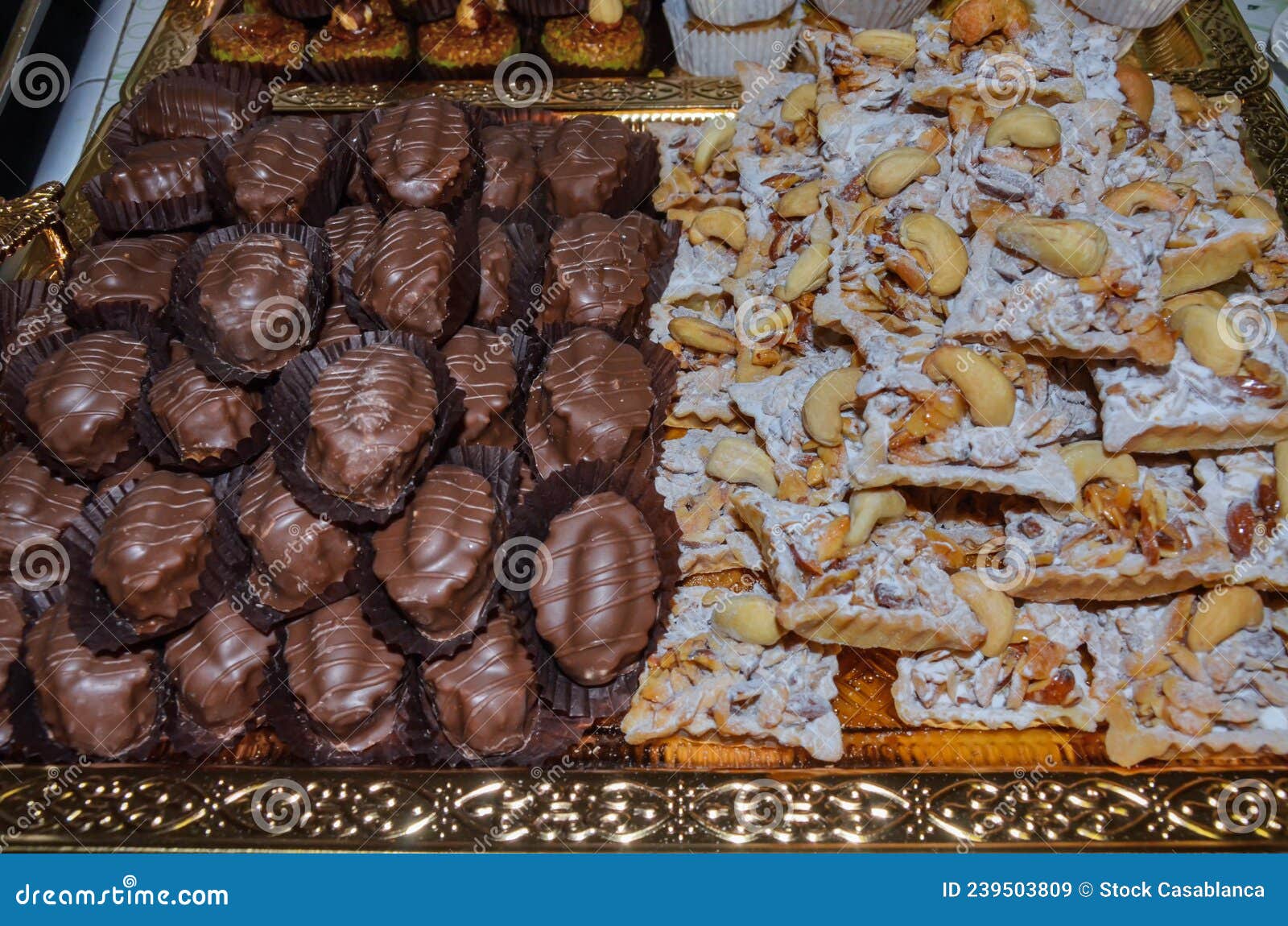 Moroccan Sweets on Display on Market. Stock Image - Image of ramadan ...