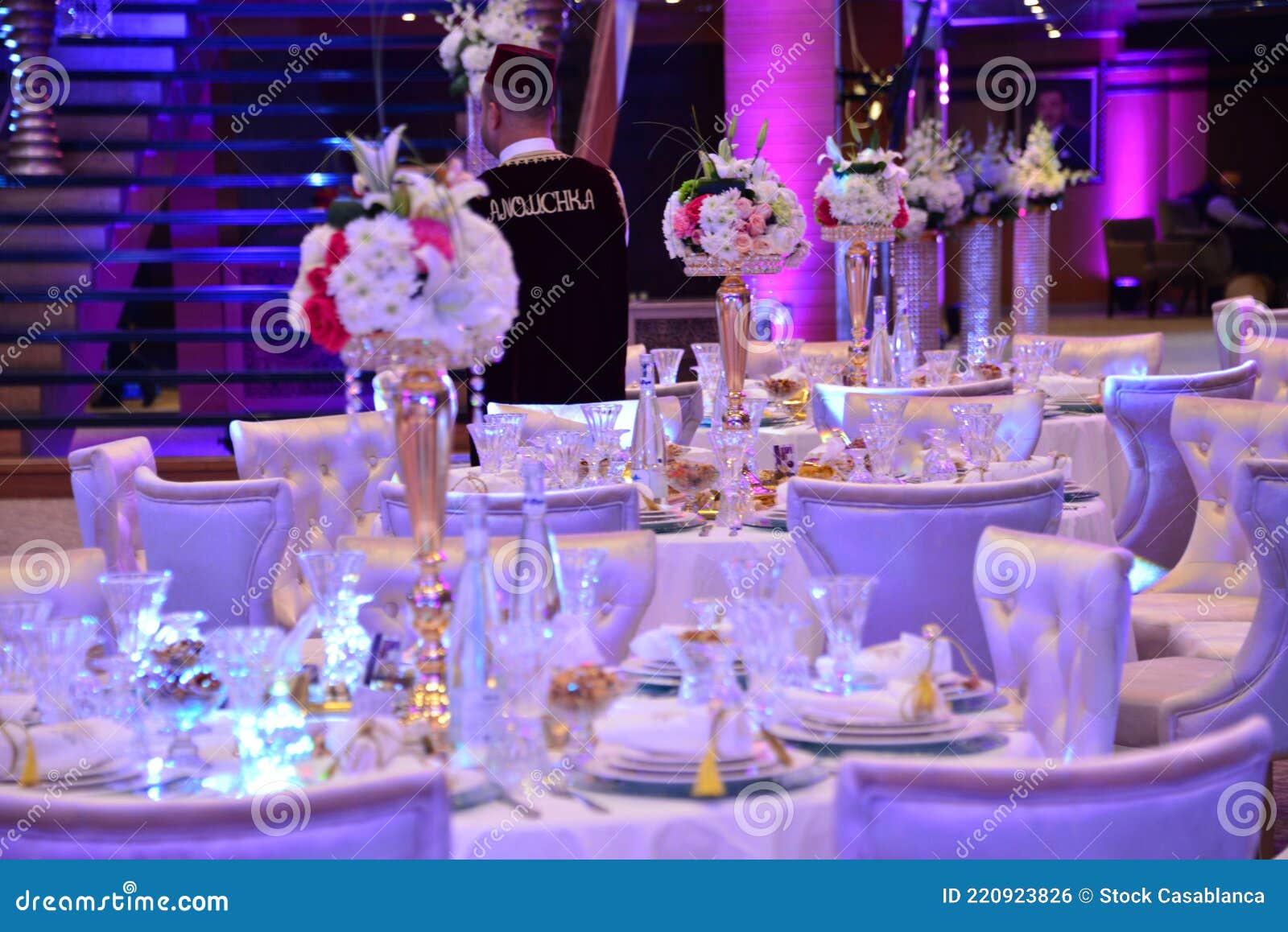 Moroccan Table Setting at a Luxury Wedding Reception Stock Photo ...
