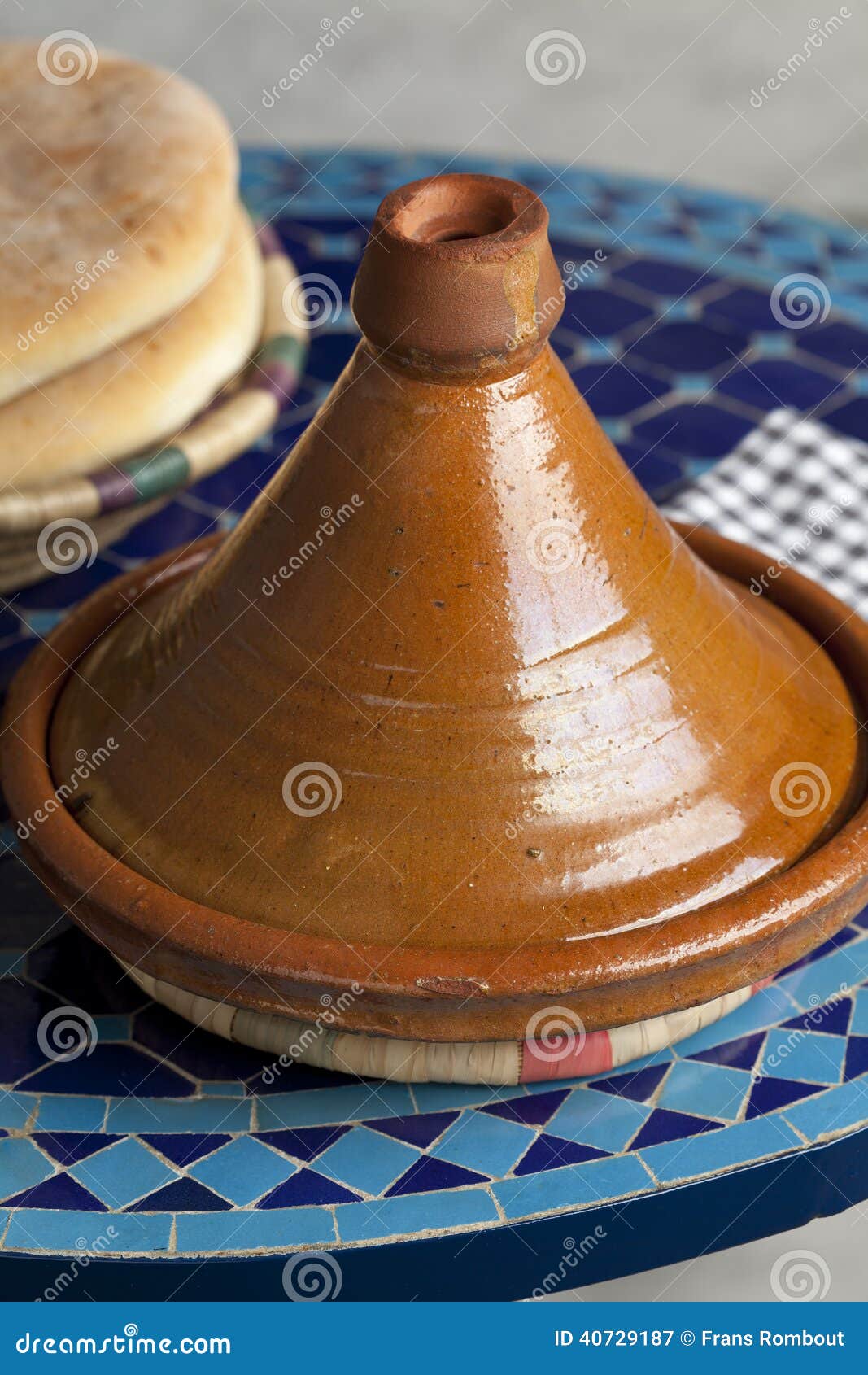 Moroccan tagine and bread stock image. Image of tajine - 40729187