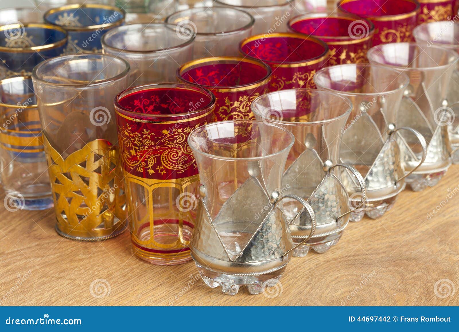 Moroccan Tea Glasses on the Market Stock Photo - Image of moroccan ...