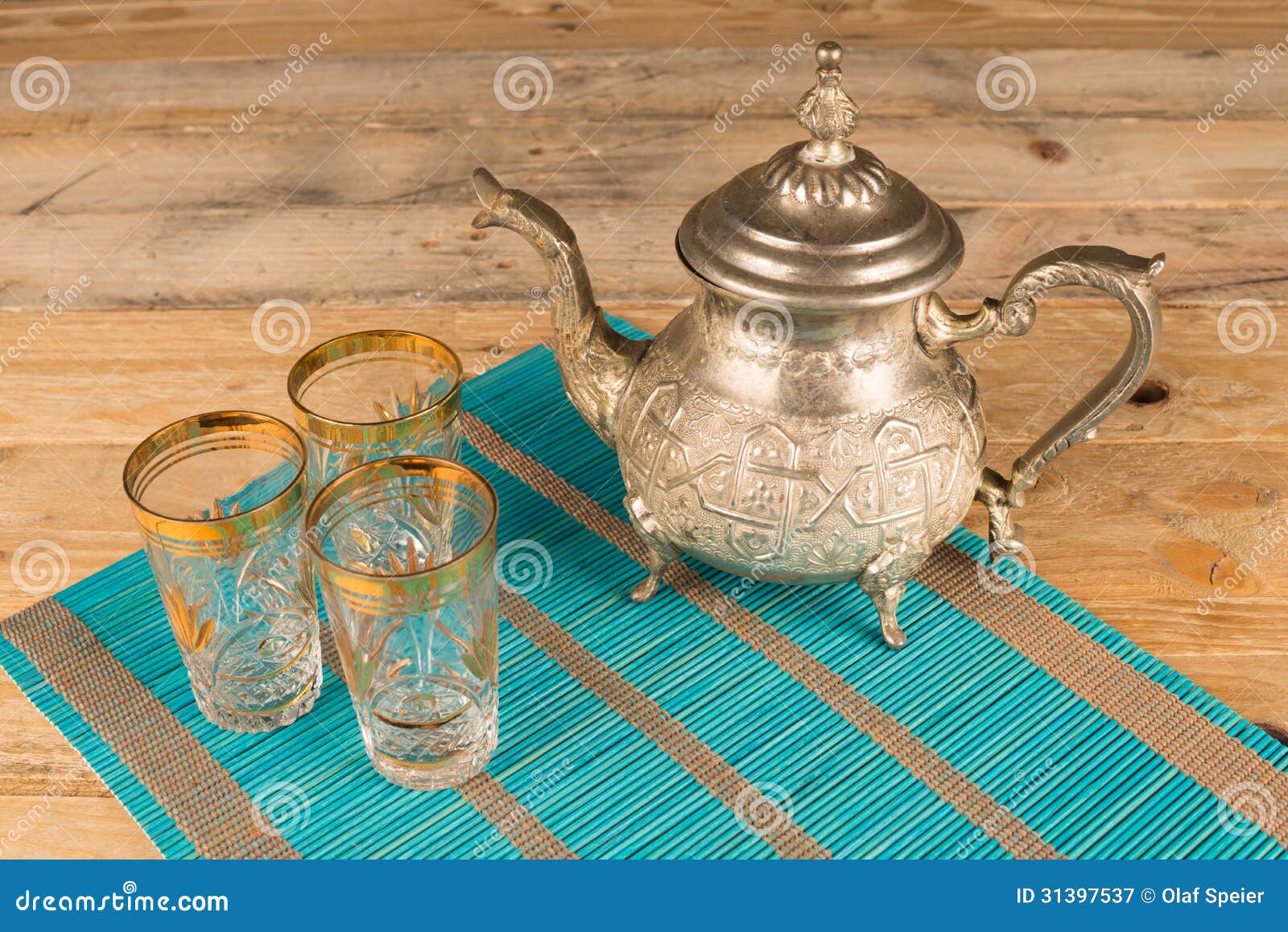 Moroccan tea pot stock image. Image of moroccan, traditional - 31397537