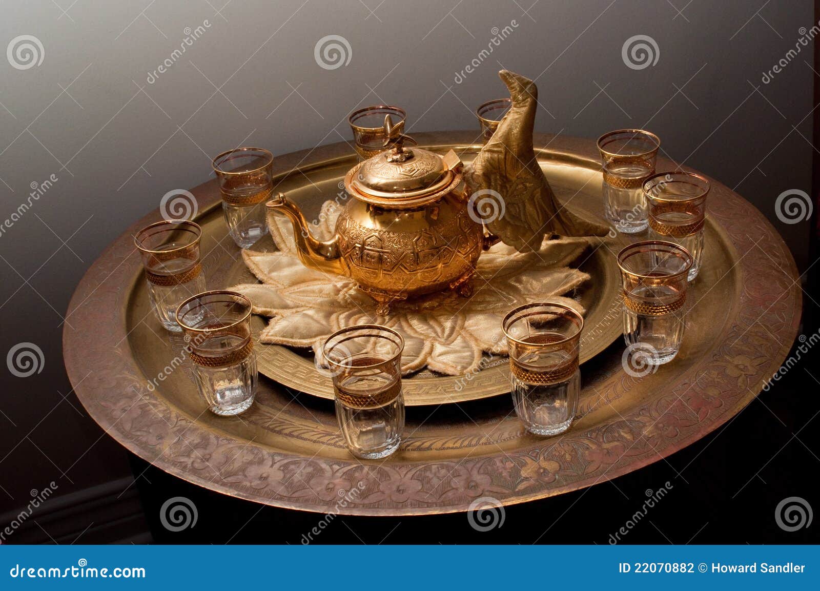 Moroccan tea service stock photo. Image of moroccan, glasses - 22070882