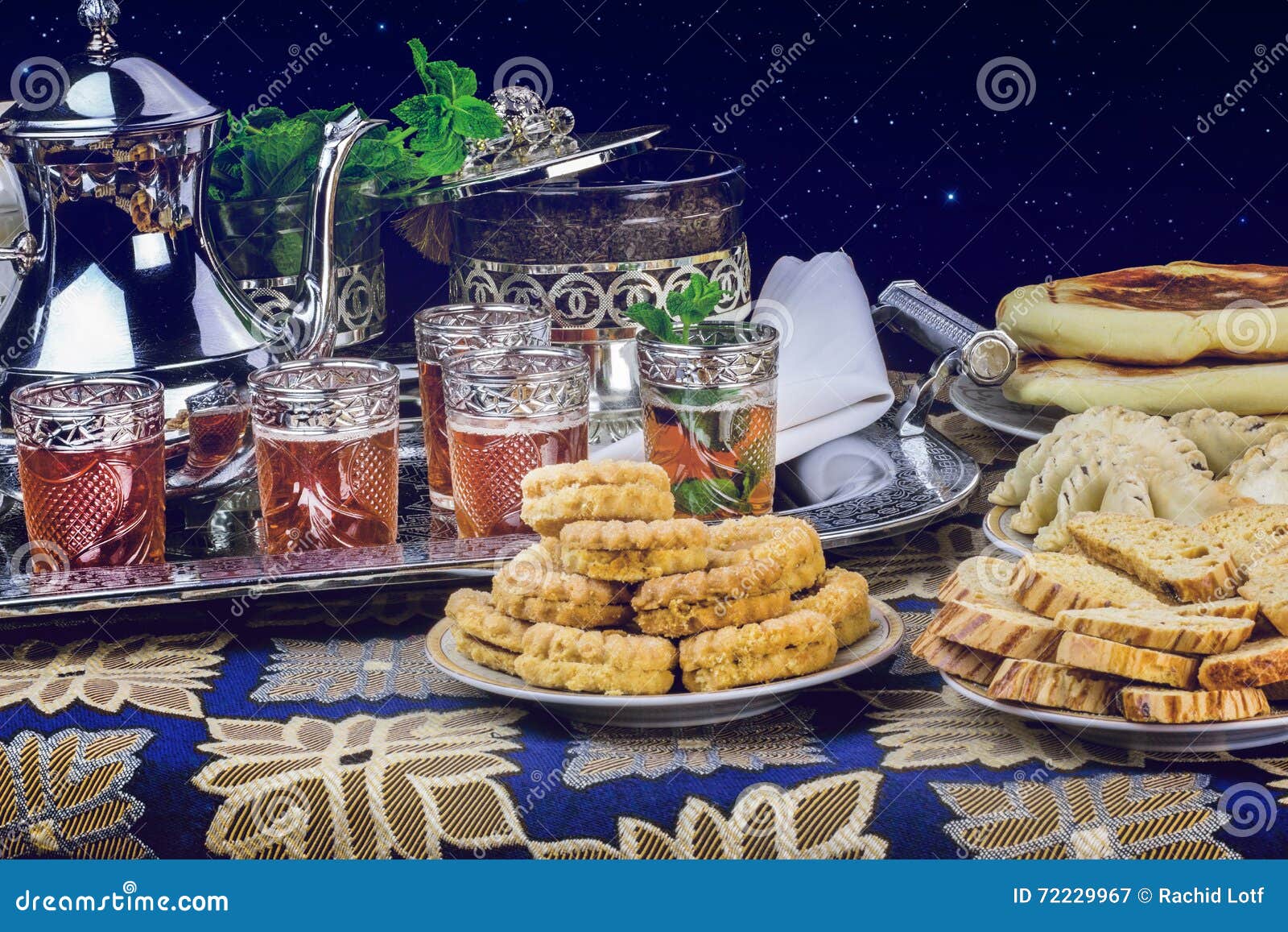 Moroccan tea service stock image. Image of table, sweet - 72229967
